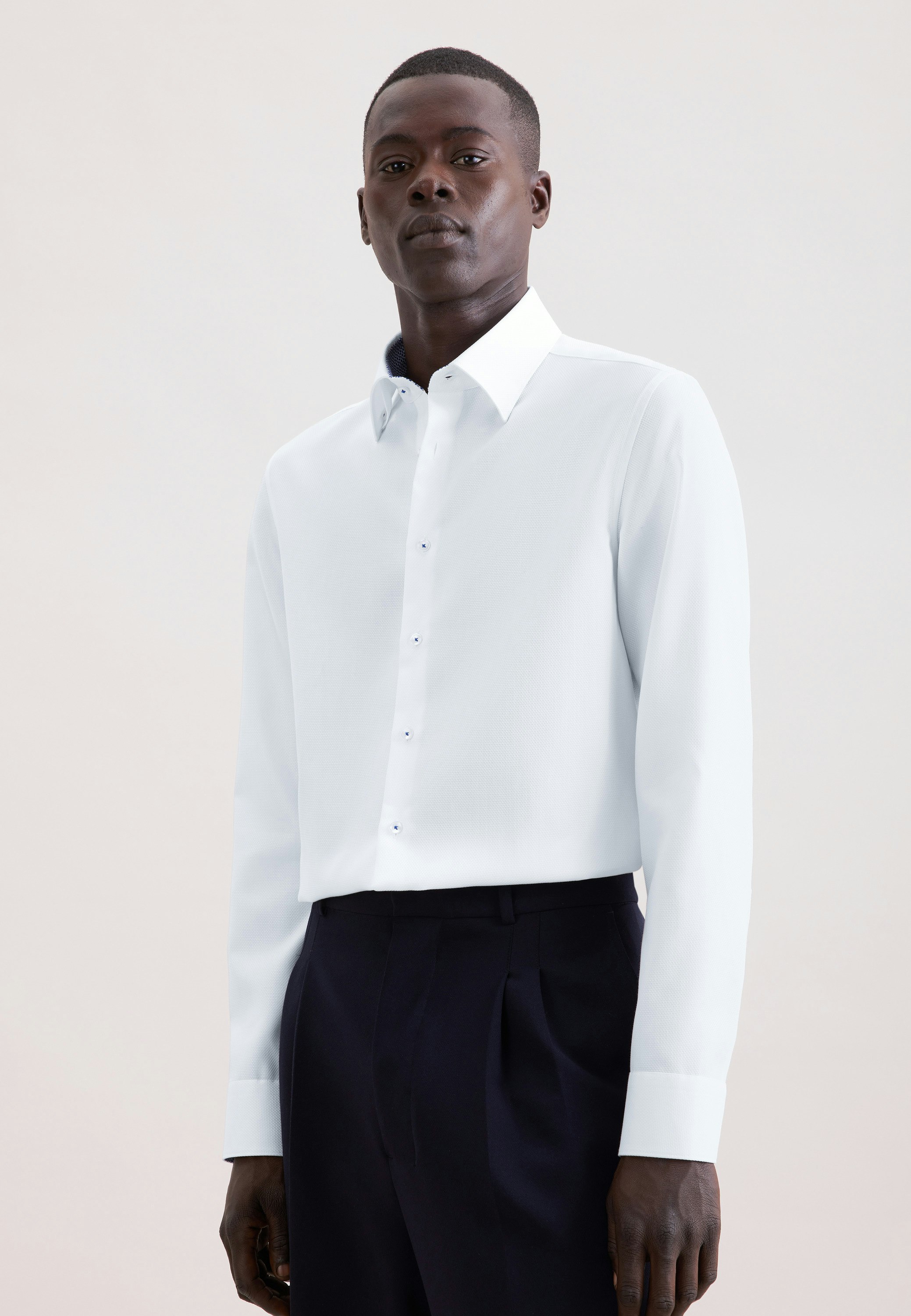 Herren X-Slim Business Hemd Struktur weiß | Seidensticker